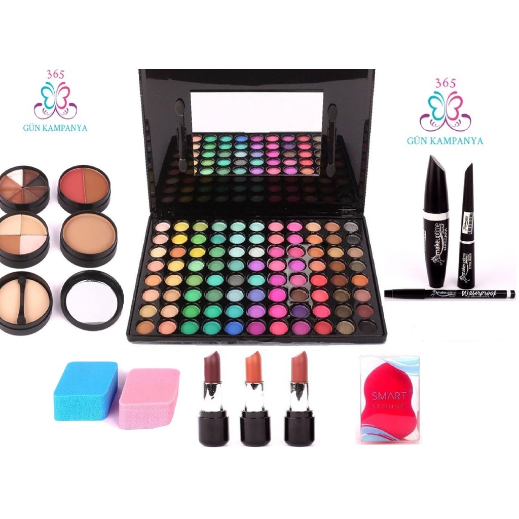 Makyaj Seti Porselen Makyaj-ruj Rımel Sünger-sevgililer Günü Özel - n11.com