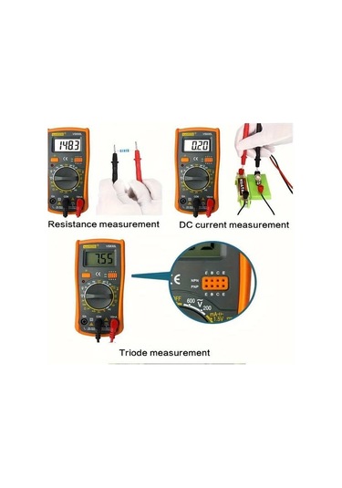 Cordial Mandalina Vs830l Dijital Multimetre Ac Dc Voltmetre Ohm Volt ...