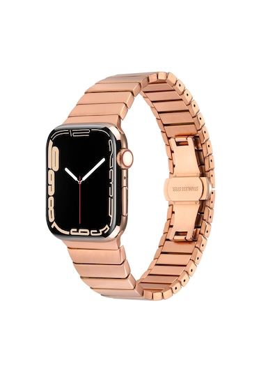 Watch 38mm Kordon Uyumlu Krd-79 Metal Strap Kayış Mkst- Rose Gold Rose ...