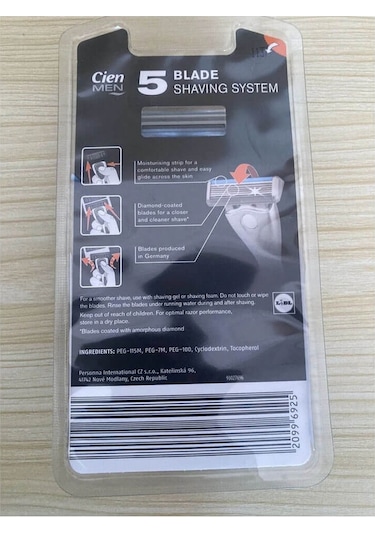 Cien Men Shark 5 Blade Shaving System Razor 5 Bıçaklı Tıraş Bıçağı ...