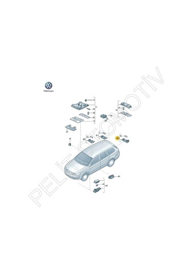 Tiguan 2008 2022 Bagaj Aydınlatma Lambası 7l6947101a 3g0947101a ...