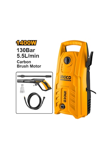Ingco ING-HPWR14008 130 Bar 1400W Yüksek Basınçlı Yıkama Makinesi ...