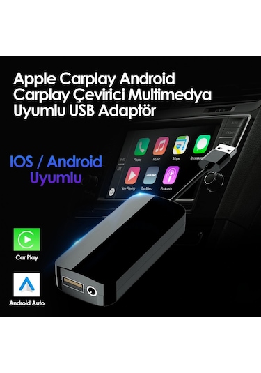Apple Carplay Android Carplay Cevirici Multimedya USB Adaptor Fiyatlar ve Ozellikleri
