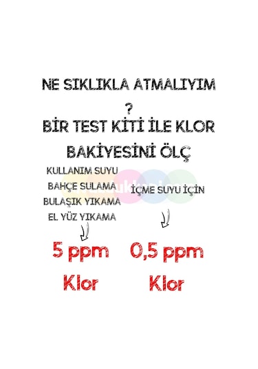 Klortab Tablet Klor Su Deposu Dezenfektanı 7Gr x 100 Ad Fiyatları ve ...