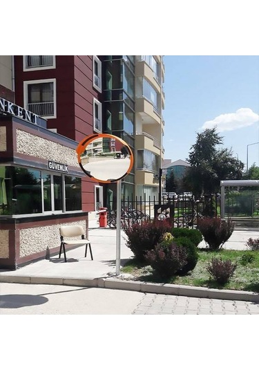 Otopark Ayna Direği Boru Yuvarlak Levha Direği 1,5 Metre Elektrostatik ...