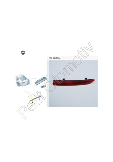 Passat B8 Tampon Reflektörü Sol Dış 3G0945105A Fiyatları ve Özellikleri