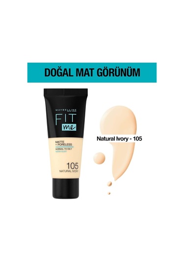 Maybelline New York Fondöten Fit Me Matte Poreless Foundation 105 ...
