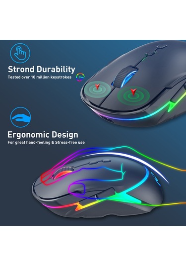 Hxsj T200 2.4 G Kablosuz Optik Oyuncu Mouse Siyah Fiyatları ve Özellikleri