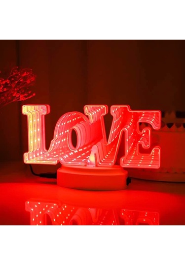 Love Led Light 3d Tunnel Lamp 3d Işıklı Love Yazısı Usb+pilli Led Işık ...