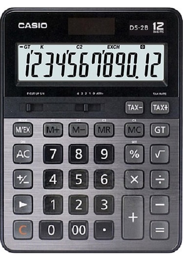 Casio Ds-2B Profesyonel Masaüstü Hesap Makinesi - 12 Hane Çok Renkli ...