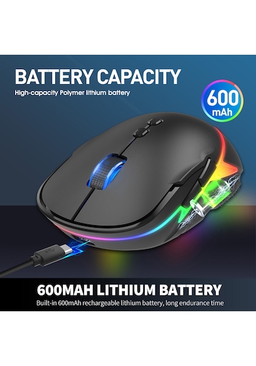 Hxsj T200 2.4 G Kablosuz Optik Oyuncu Mouse Siyah Fiyatları ve Özellikleri