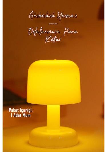 Led Mum İskandinav Tip Pil Dahil Dumansız Alev Ledli Yapay Dekoratif ...