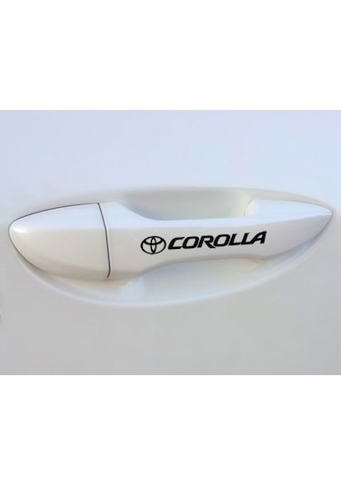 Oto Sticker Toyota Corolla Kapı Kolu Ve Jant Sticker Seti 8 Adet Siyah ...