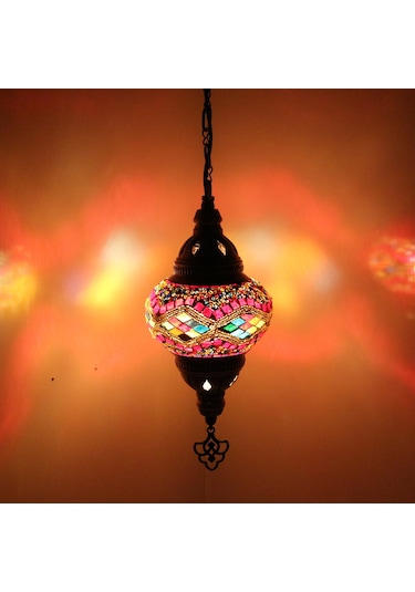 Dekoratif FAS TARZI DESENLİ GELENEKSEL OSMANLI LAMBASI MOZAİK AVİZE ...