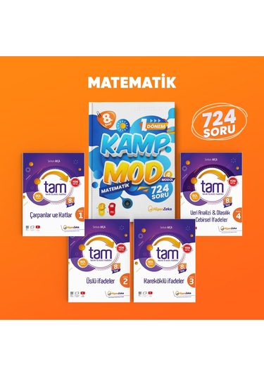 8. Sınıf 1. Dönem Kamp Mod Matematik 4 Teknik Analiz Modülü Ser ...