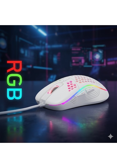 G907 Rgb Gaming Mouse Usb Kablolu Oyuncu Mouse G907 Beyaz Fiyatları ve ...