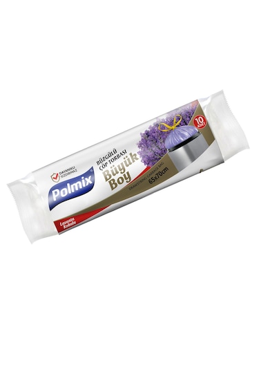 30 Rulo Büyük Boy Lavanta Kokulu Büzgülü Çöp Torbası 65 X 70 Cm ...