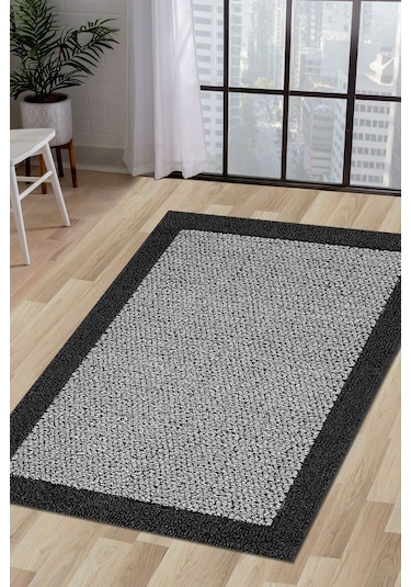 Dijidekor Halı Antrasit Cool Kr4040 Yıkanabilir Kesme İnce Y ...