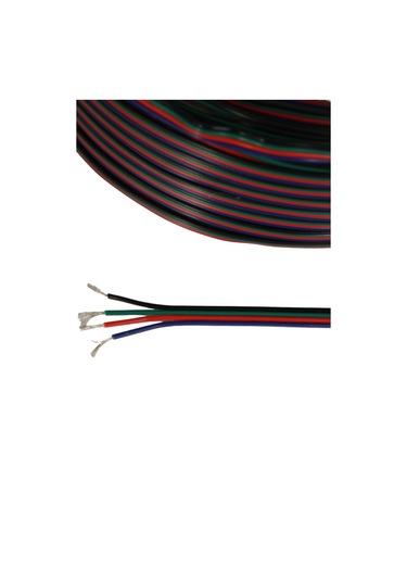 4 Pin Jst Elektrik Kablosu 4'lü Rgb Şerit Led Kablo 3x0,22mm Kalaylı ...