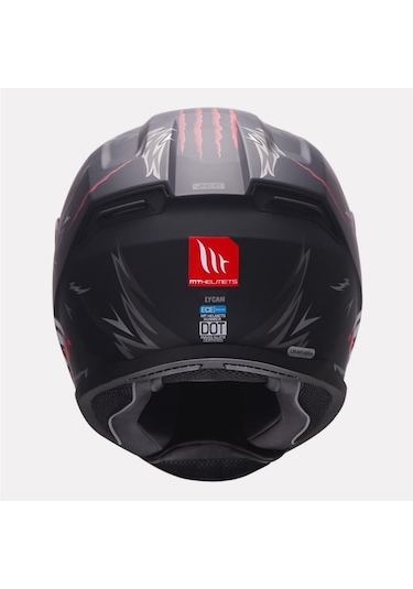 KASK MT HUMMER LYCAN C1 MAT SİYAH KIRMIZI XL Fiyatları ve Özellikleri