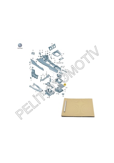 Passat CC (2009-2017) Orta Konsol Sürgülü Kapak 3C0857503 Koyu Bej ...
