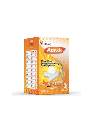 Apexis Multivitamin Tablet Ginseng+Q10 30 Tablet Fiyatları ve Özellikleri