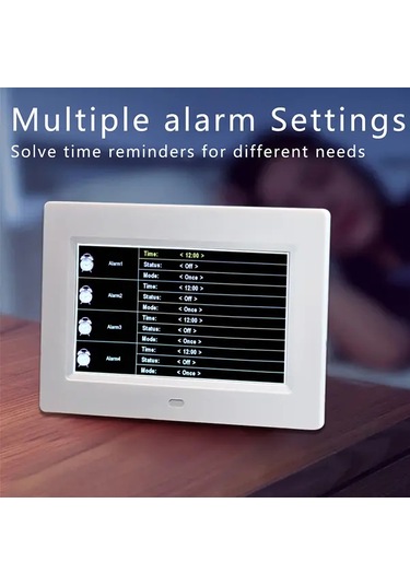 Challenger Siyah Büyük Led Ekranlı 7 İnç Akıllı Dijital Alarm Saati ...