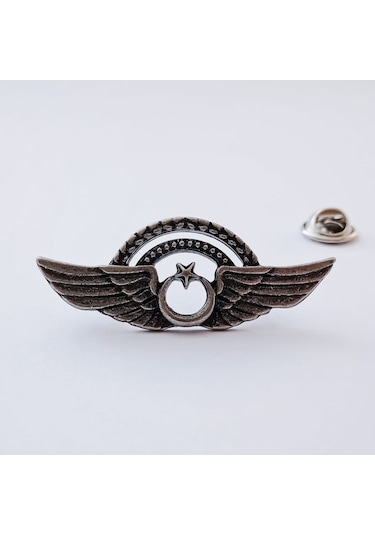 Hava Kuvvetleri Çift Köprülü Pilot Bröve Gümüş Oksit 45mm Gümüş ...