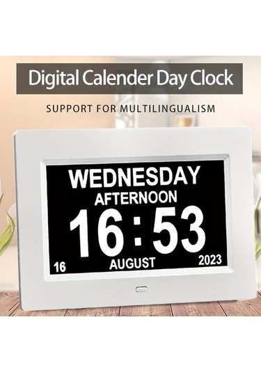 Challenger Siyah Büyük Led Ekranlı 7 İnç Akıllı Dijital Alarm Saati ...