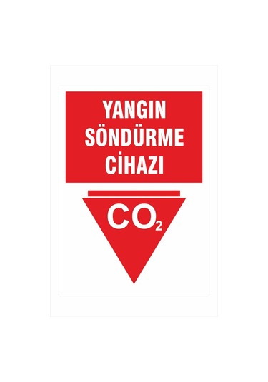 Yangin Söndürme Cihazi Co. 25x35cm Dakota Iş Güvenliği Uyari Ikaz ...