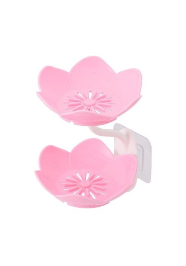 Xiaoqityh- 2 Açık Gri Sabun Kutusu Delikli Ücretsiz Sabun Kutusu Çiçek ...