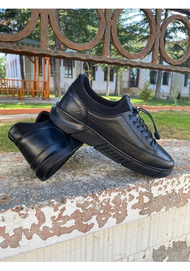 Pabuçhan 0892 Anatomik Kaucuk Tabanlı Hakiki Deri Erkek Ayakk Siyah ...