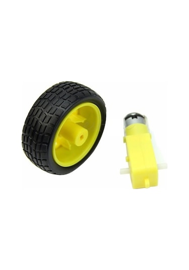 4 Adet - Arduino Robot Tekerlek Ve Dc Motor Seti 250Rpm Dc Motor N11 ...