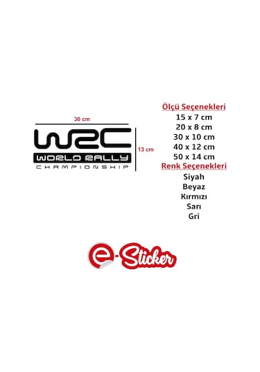 Wrc World Rally Championship Sticker Araba Sticker (353447868) Sarı-15 ...