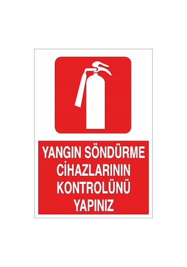 Yangın Söndürme Cihaz Kontrolü 12 x 28 CM Malzeme Folyo Fiyatları ve ...