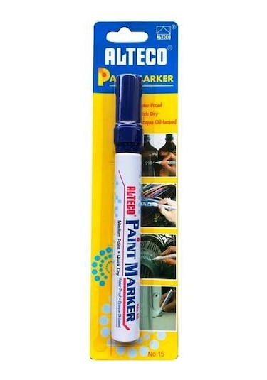 Alteco Paint Marker Beyaz Siyah Renk Silinmez Yazı Kalemi Beyaz ...
