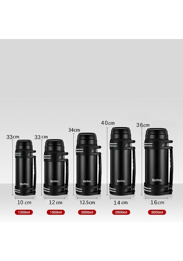 Gri 304 Paslanmaz Çelik Termos Pot Açık Büyük Kapasiteli Termos Bardak ...