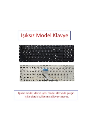 Siyah-ışıksız, Notebook Klavye - Hp 250 G7 197p2ea, 250 G7 197p6ea ...