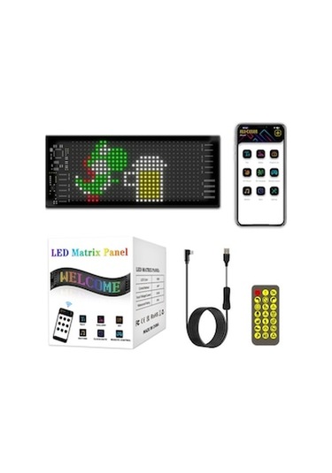 Globalımportstore Led Matrix Panel 16x32 Taşınabilir, Bluetooth, Esnek ...