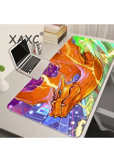 Mınıso Ejderha Desenli Oyun Mouse Pad, Geniş Pc Masa Matı, Charizard ...