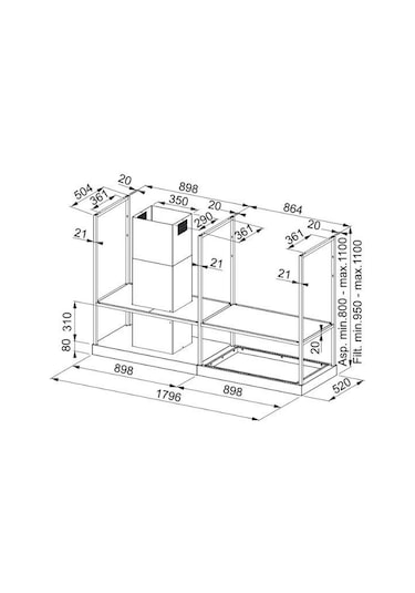 Franke T-Shelf FMY BK MATT F180 Ada Tipi Davlumbaz Mat Siyah Fiyatları ...
