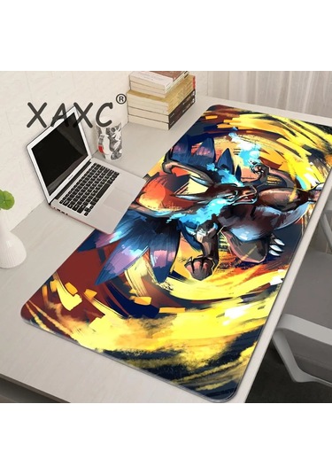 Mınıso Ejderha Desenli Oyun Mouse Pad, Geniş Pc Masa Matı, Charizard ...