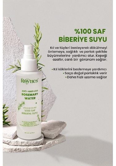 Royues Dökülme Karşıtı Ve Saç Uzatma Etkili Biberiye Suyu 2 x 150 ML ...