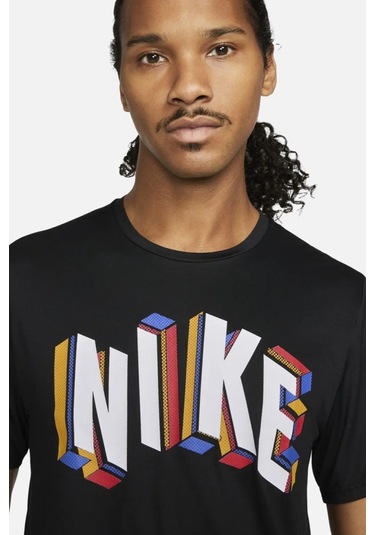Nike Pro Dri Fit Men's Tight Fit Top Slim Fit Kısa Kollu Siyah ...