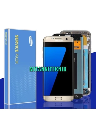 Samsung Uyumlu Galaxy S7 Edge Sm-G935F Lcd Ekran Dokunmatik Renk-Beyaz ...