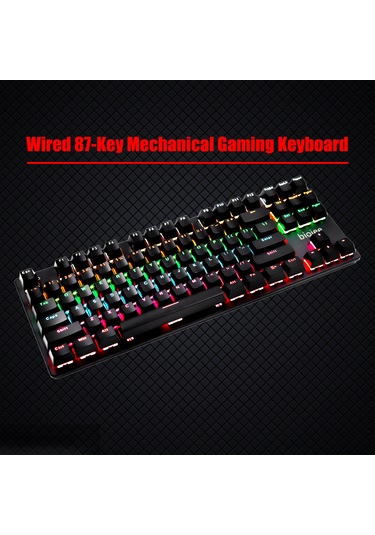 Biojee Kablolu 87 Tuşlu Mekanik Oyun Klavyesi Gökkuşağı Arka ...