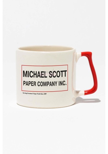 Michael Scott Paper Company The Office Baskılı Kırmızı Kulplu Modern ...