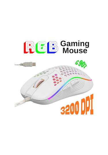 G907 Rgb Gaming Mouse Usb Kablolu Oyuncu Mouse G907 Beyaz Fiyatları ve ...