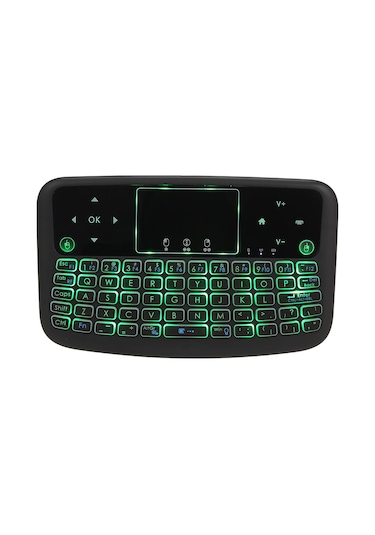 A36 Mini Kablosuz Klavye 2.4g Renkli Arka Işıklı Hava Mouse Dokunmatik ...