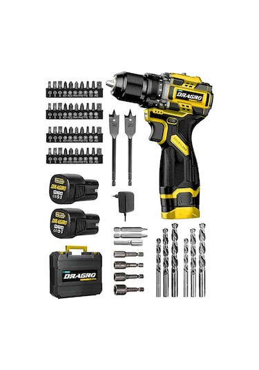 Dragro DRG-168 Pro 16.8V S Çift Akü Çelik Mandren Kömürsüz Motor Şarjlı ...